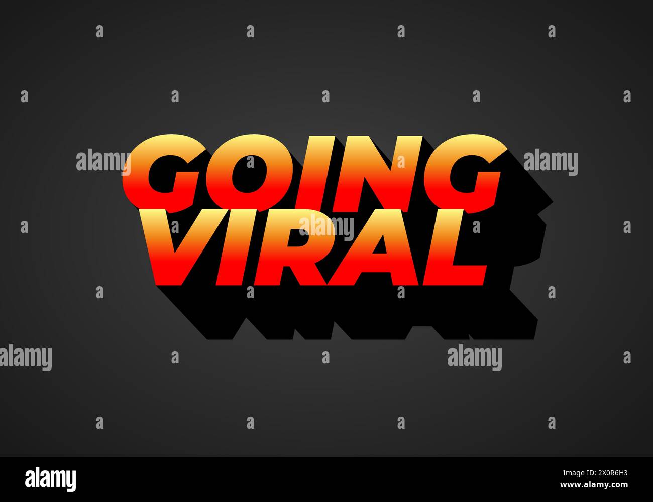 Going viral. Text effect design in eye catching color and 3D look ...