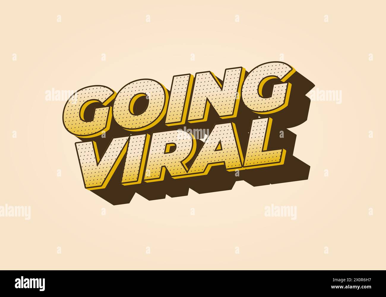 Going viral. Text effect design in eye catching color and 3D look ...