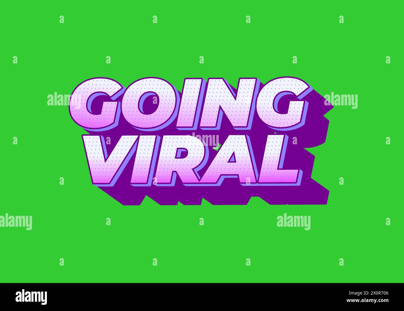 Going viral. Text effect design in eye catching color and 3D look ...