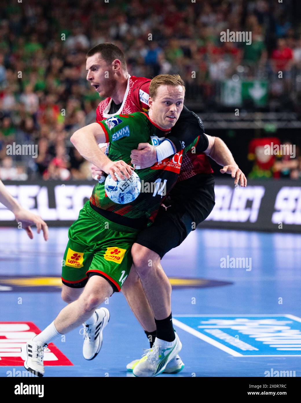 Cologne, Germany. 13th Apr, 2024. Handball, DHB Cup, SC Magdeburg ...