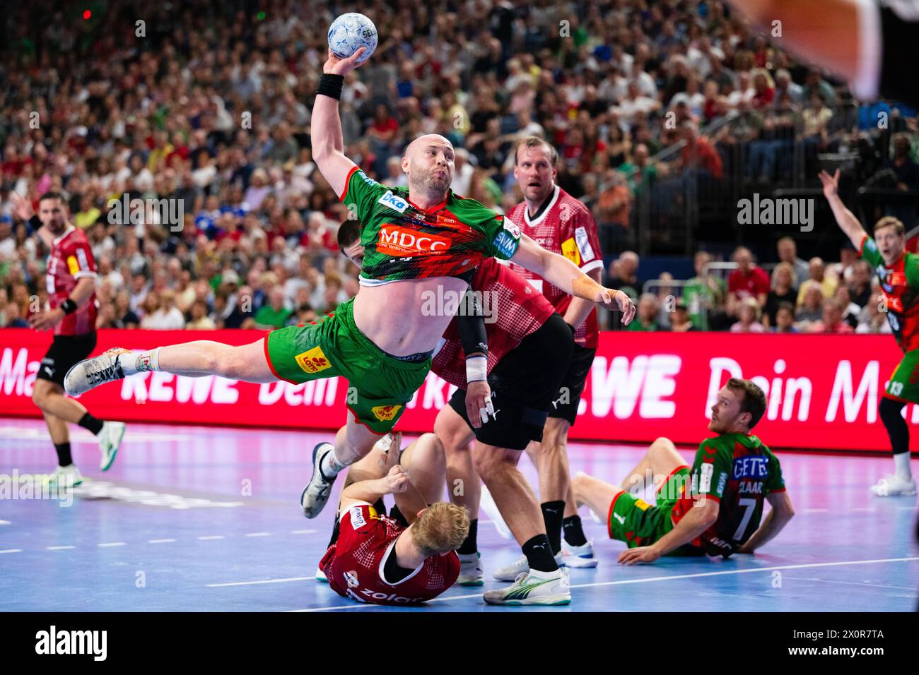 Cologne, Germany. 13th Apr, 2024. Handball, DHB Cup, SC Magdeburg ...