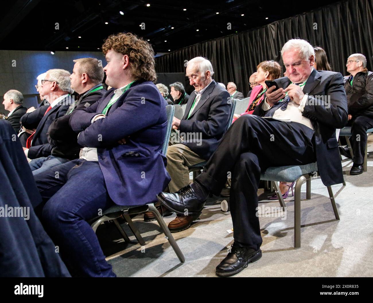 Former Taoiseach Bertie Ahern sits in the audience at the Fianna Fail Ard Fheis at the Fianna ...