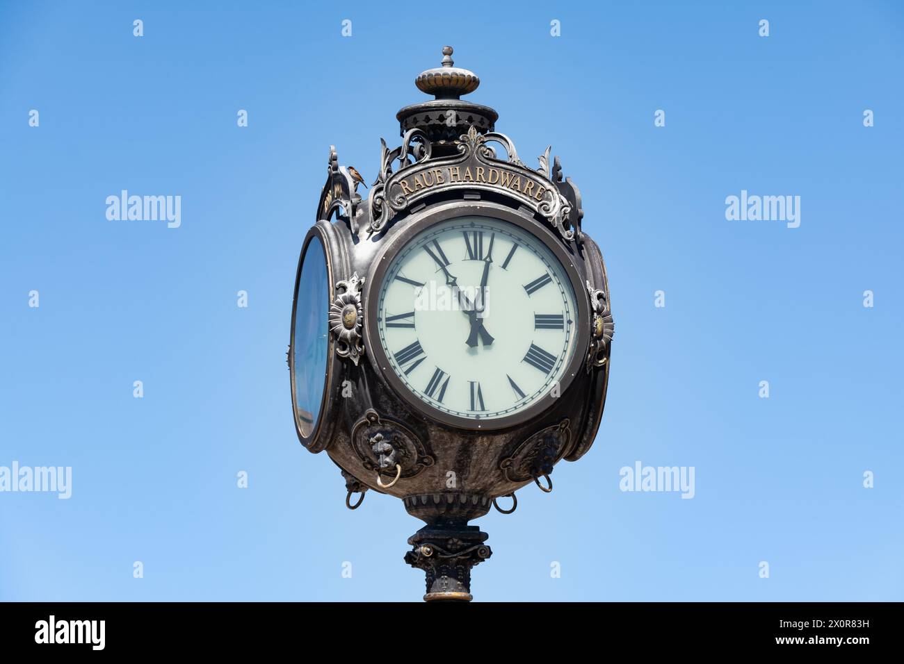 Crystal Lake, Illinois - United States - April 8th, 2024: Town clock in ...