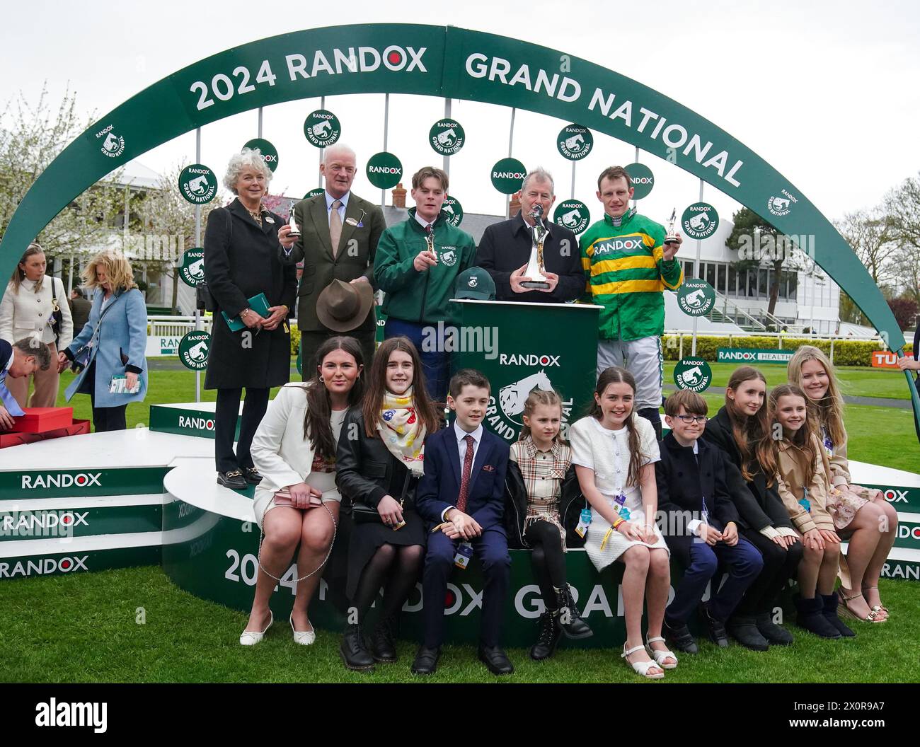 Trainer Willie Mullins, Owner J. P. McManus with his grandchildren and ...