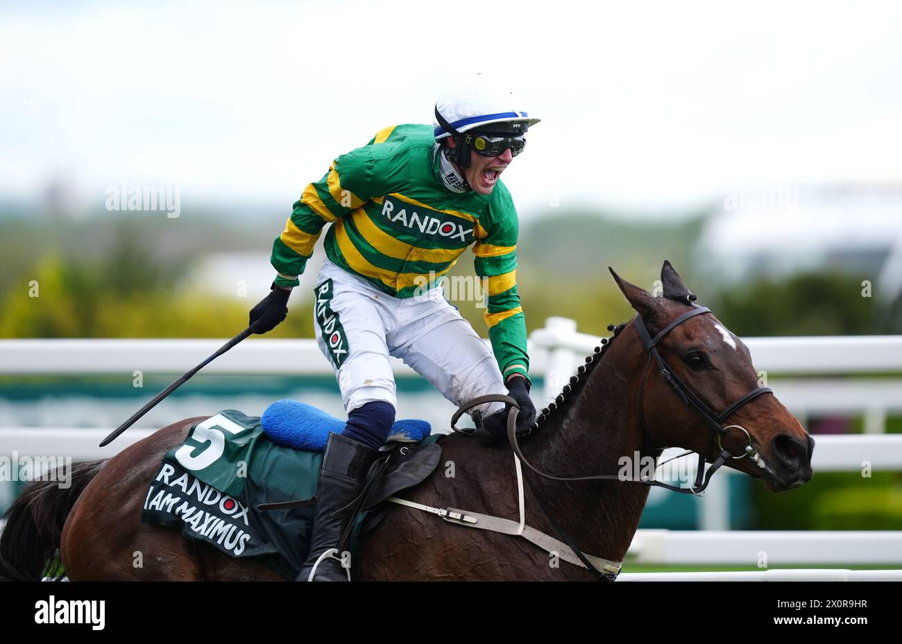 Paul Townend celebrates winning the Randox Grand National Handicap ...