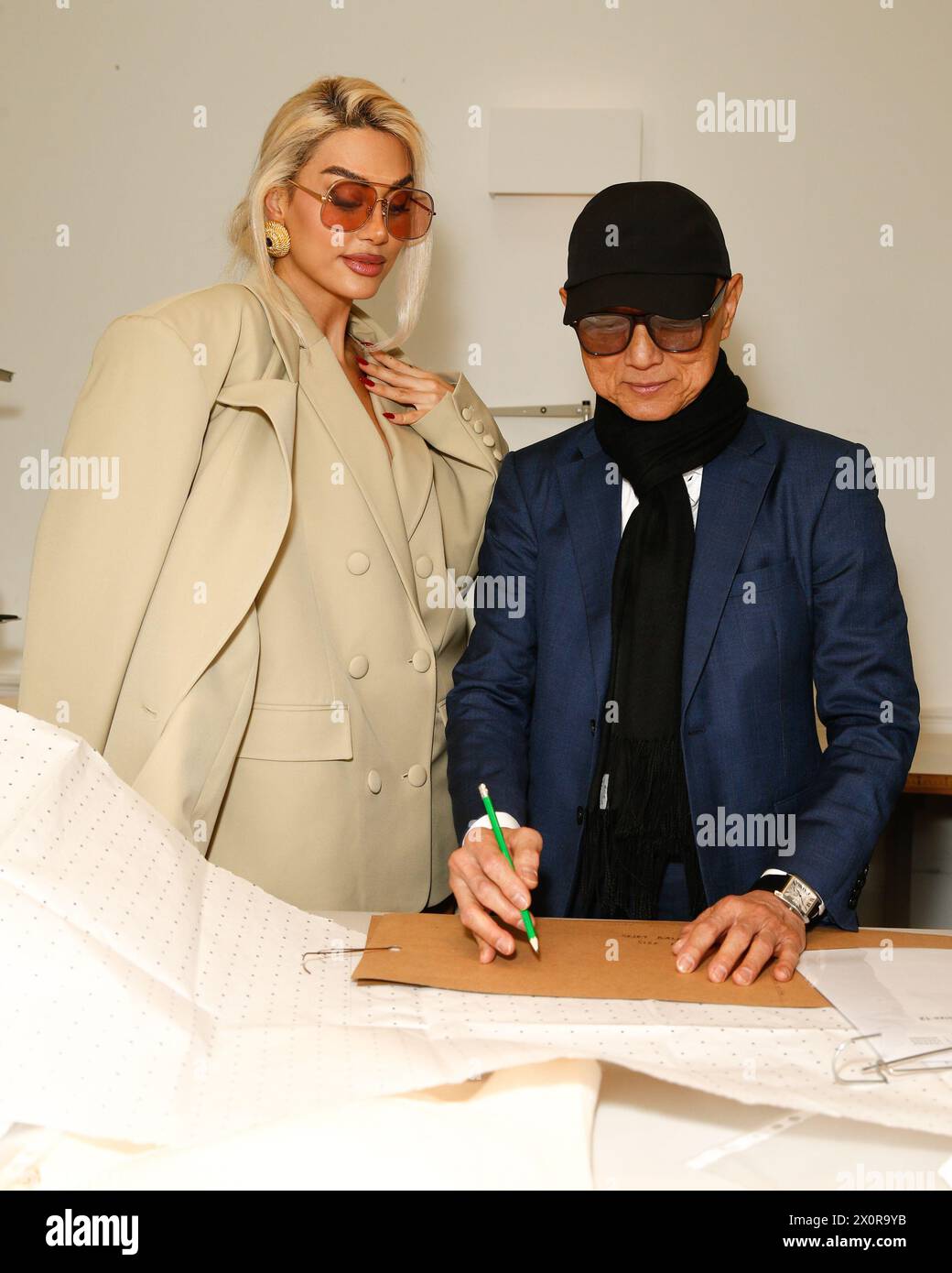 Jimmy Choo and Pegah Pourmand attending the JCA Gallery Opening Drinks ...
