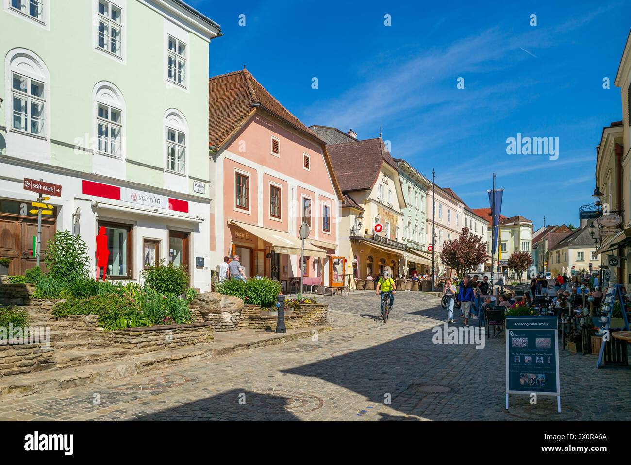melk, austria, 13 april 2024, street in the old town *** melk ...