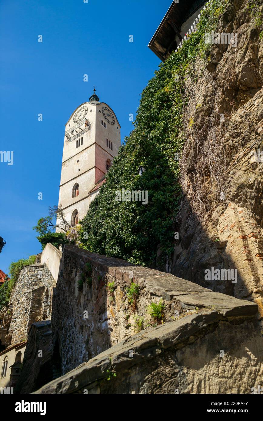 stein, austria, 13 april 2024, church frauenbergkirche in the old town ...
