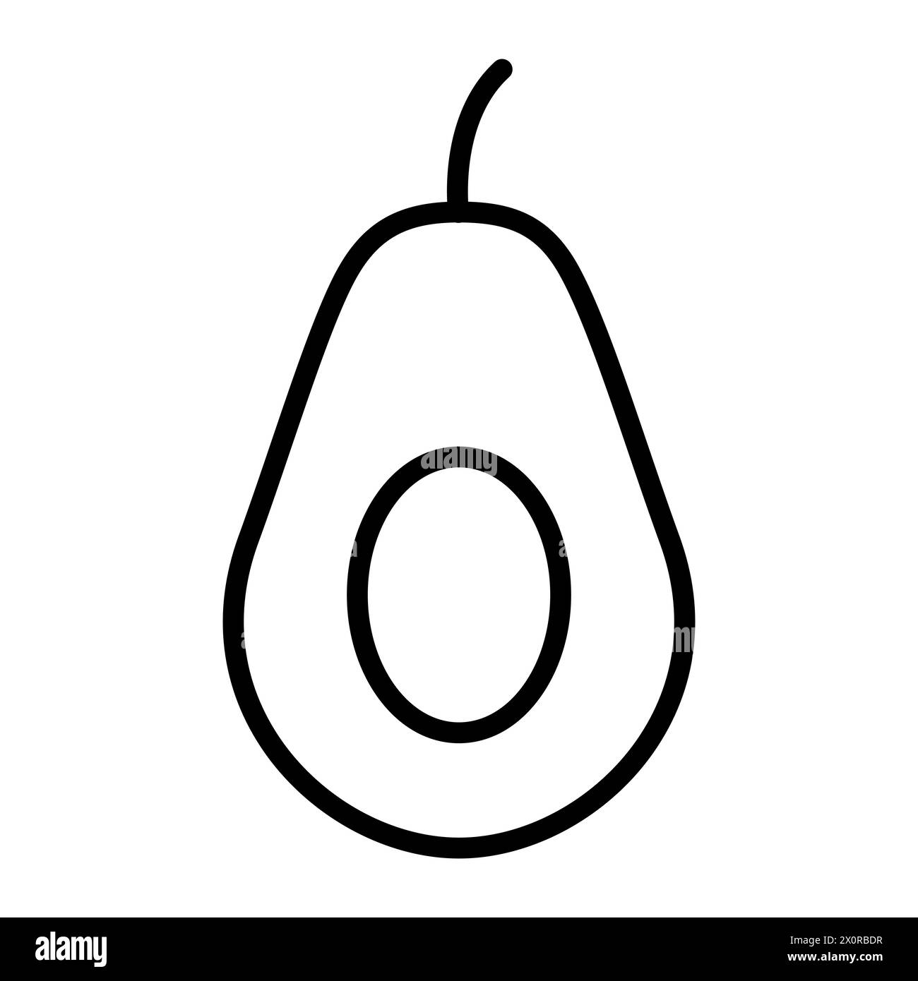 Avocado outline vector icon isolated Stock Vector Image & Art - Alamy