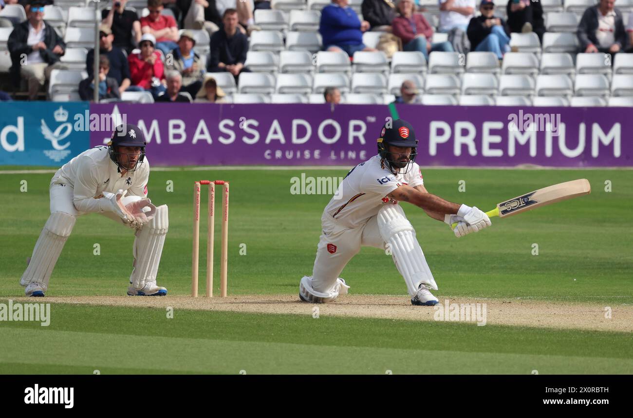 Chelmsford, UK. 13th Apr, 2024. Essex's Shane Snater in action during ...
