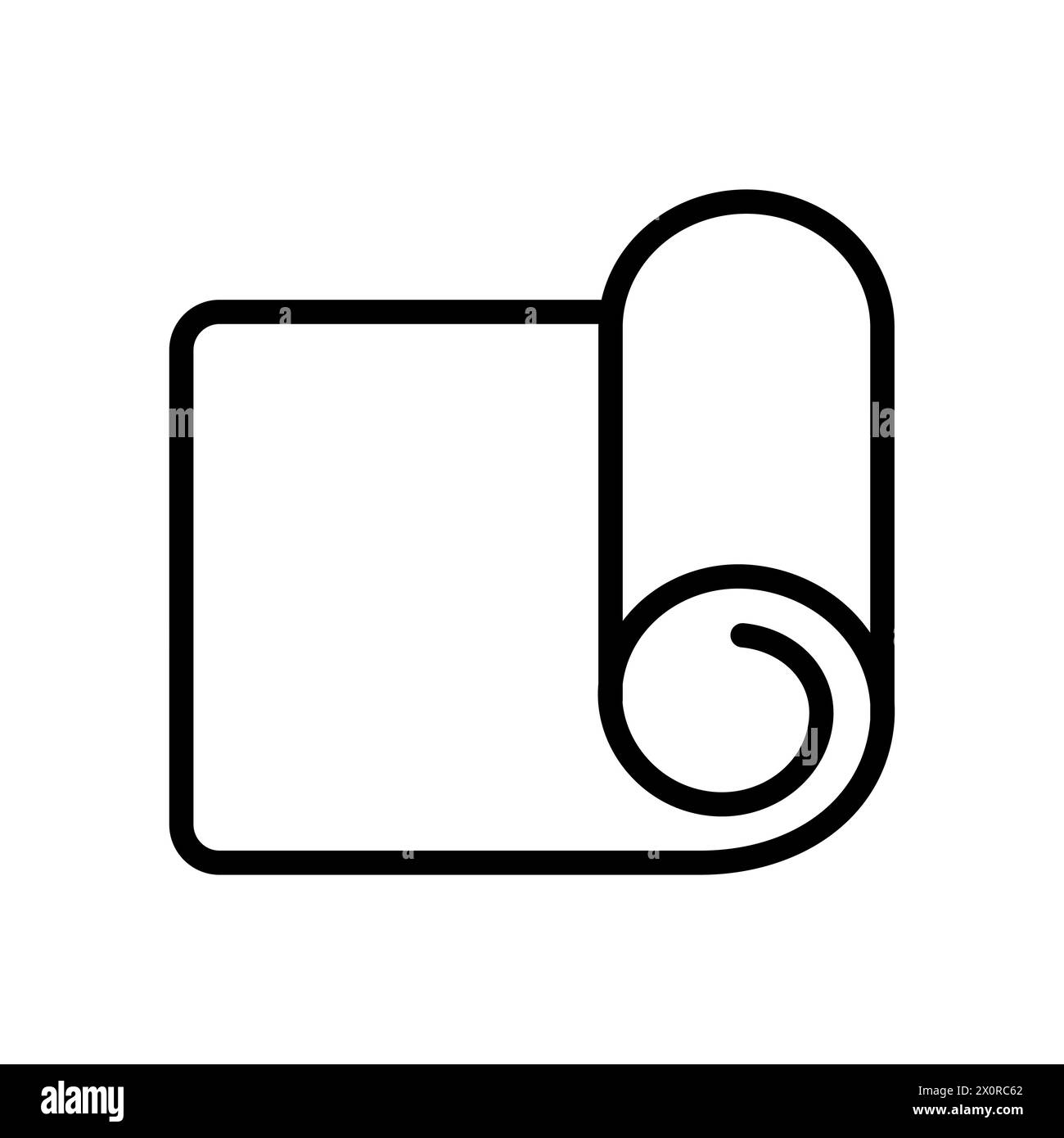 Fitness Mat outline vector icon isolated Stock Vector Image & Art - Alamy