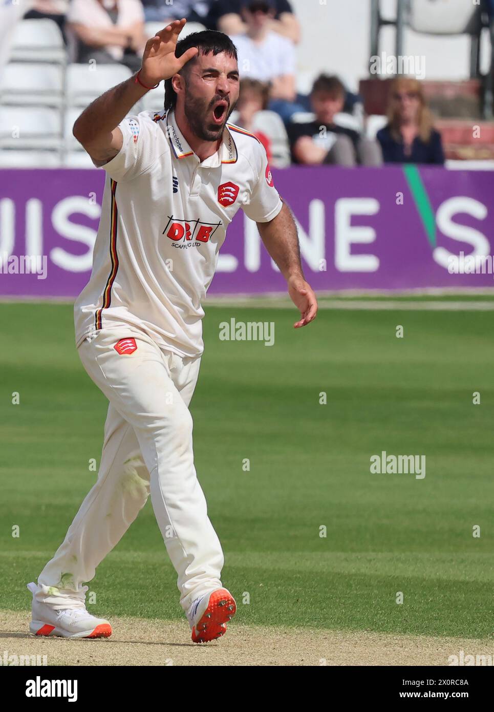 Chelmsford, UK. 13th Apr, 2024. Essex's Shane Snater in action during ...