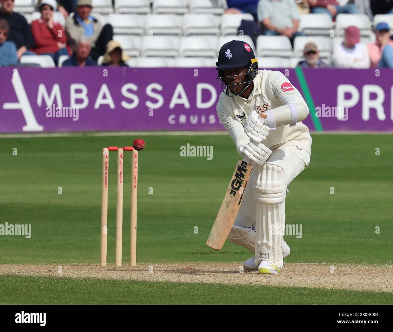 Chelmsford, UK. 13th Apr, 2024. Daniel Bell-Drummond of Kent CCC in ...