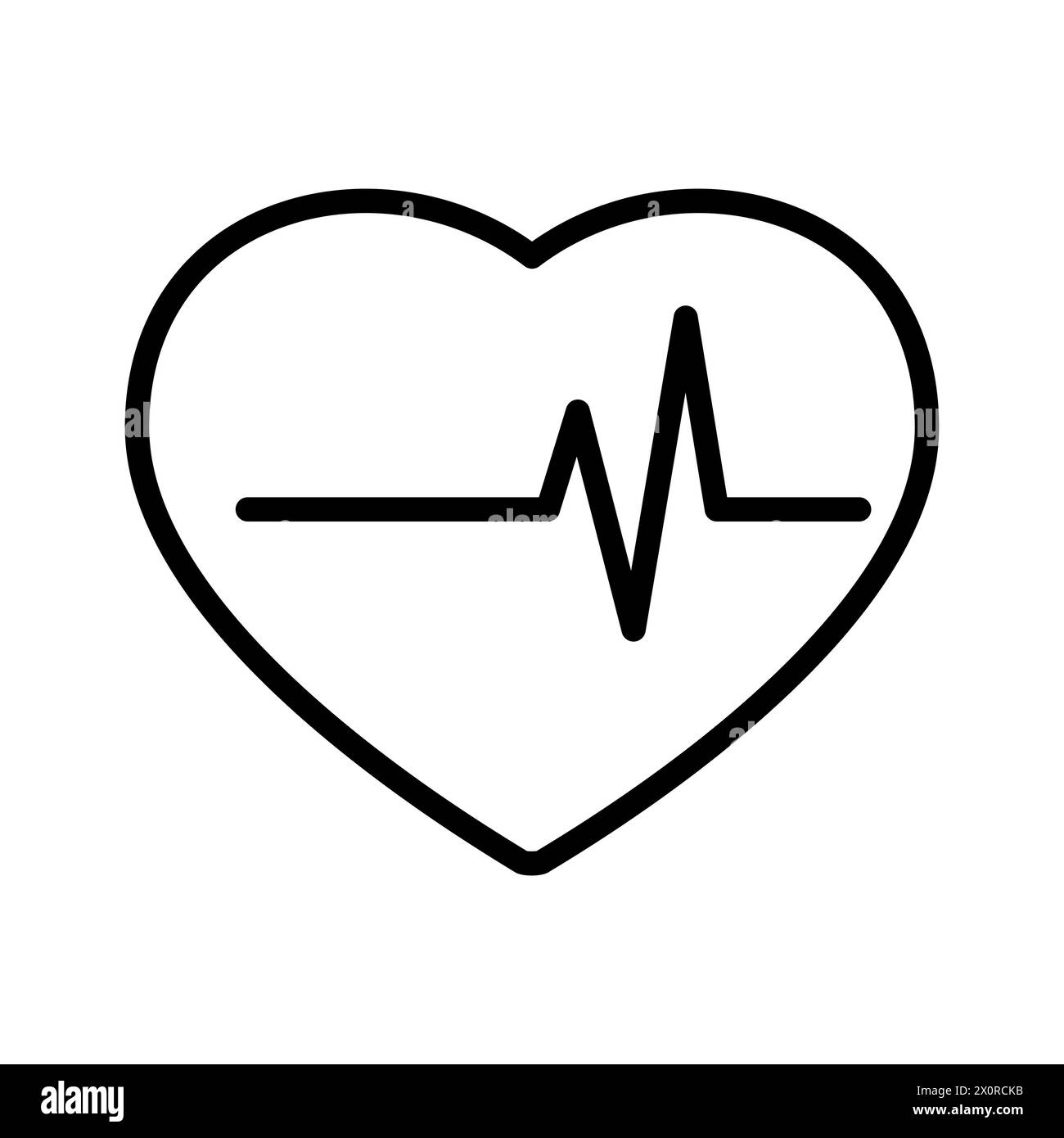 Heart Rate outline vector icon isolated Stock Vector Image & Art - Alamy