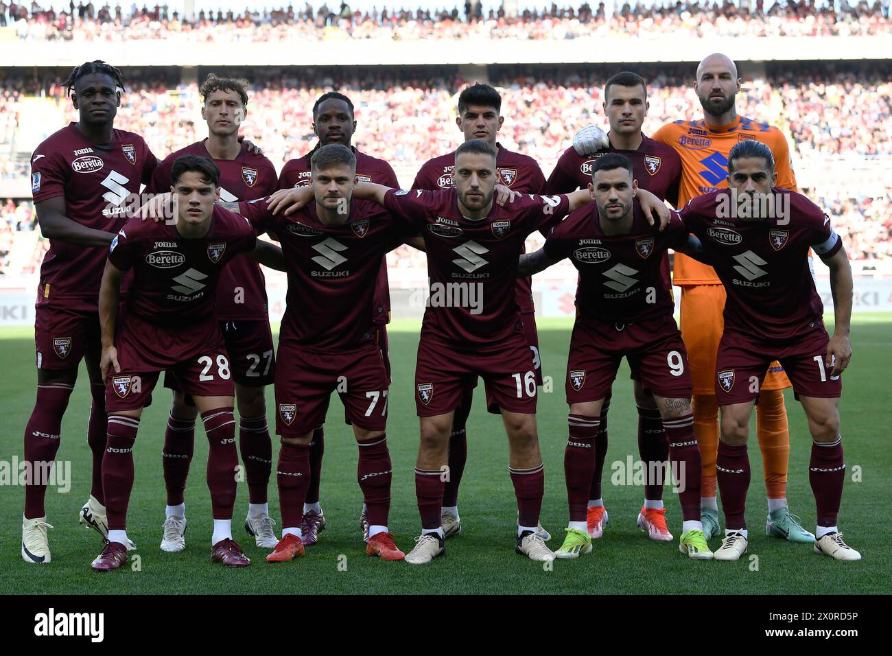 Torino, Italia. 13th Apr, 2024. Torino Fc line up during the Serie A ...