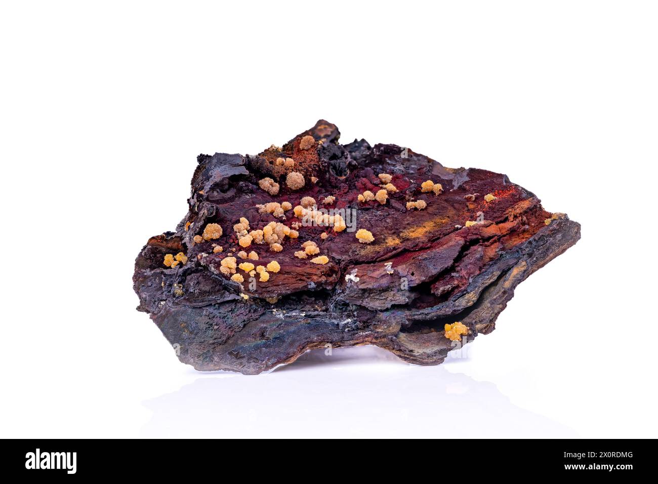 Mimetite on limonite matrix. from El Potosi mine, Santa Eulalia ...