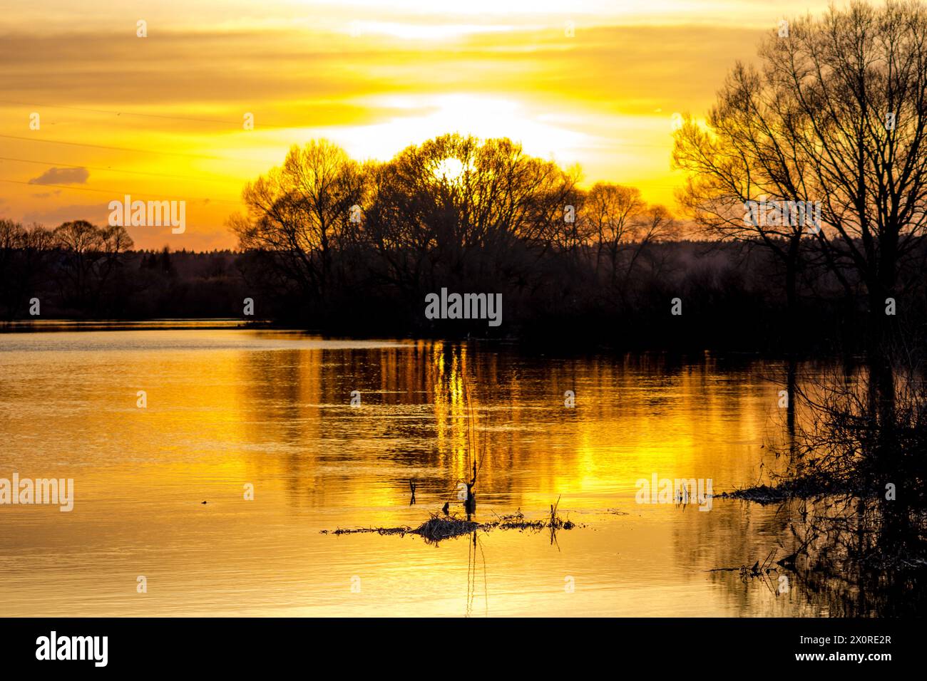 Bright yellow sunset hi-res stock photography and images - Alamy