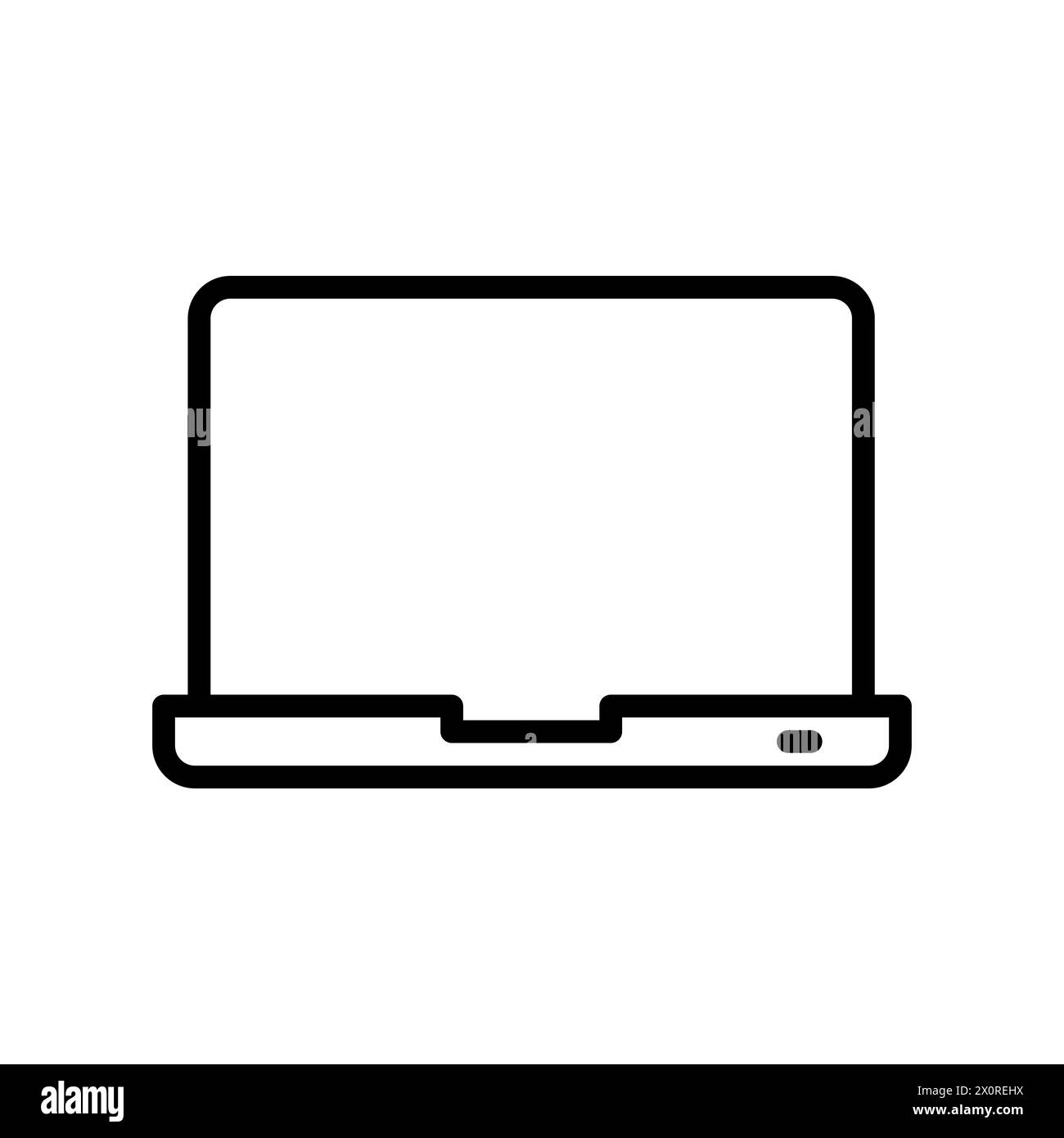 Laptop user linear icon Cut Out Stock Images & Pictures - Alamy