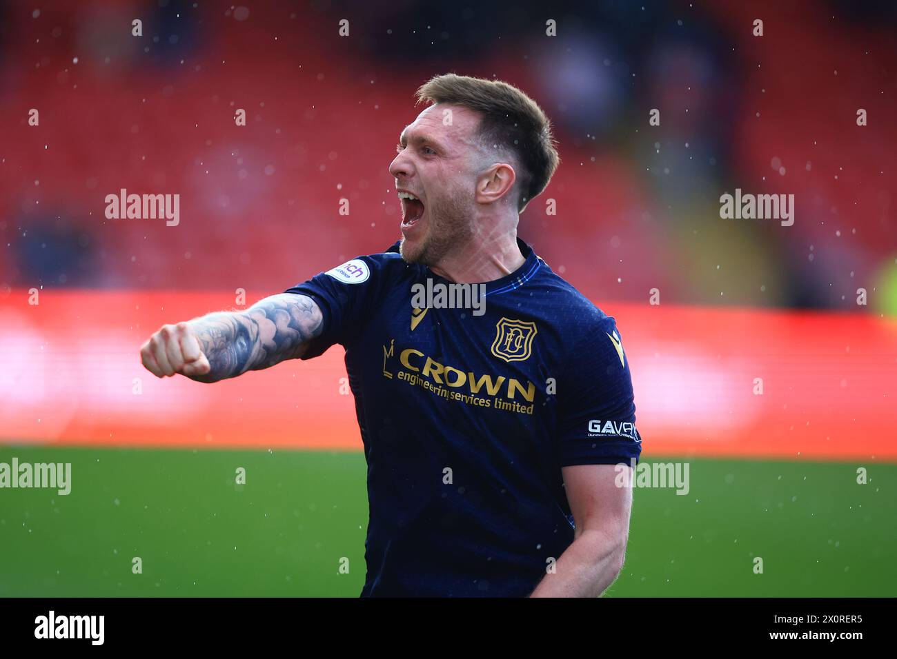 Pittodrie Stadium, Aberdeen, UK. 13th Apr, 2024. Scottish Premiership Football, Aberdeen versus ...