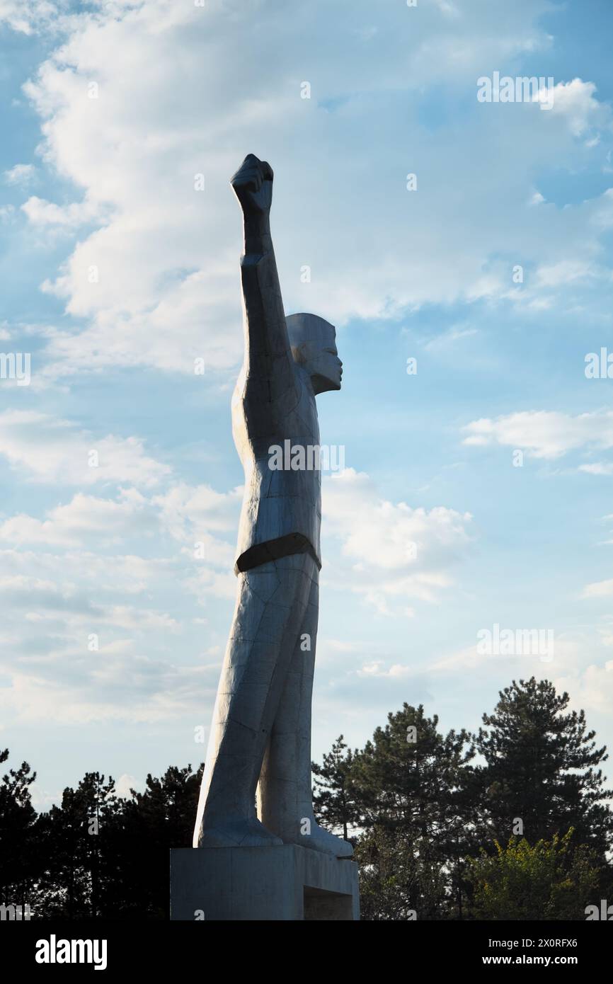 the monument to Stjepan Filipovic in Valjevo, Serbia. He was a Yugoslav ...