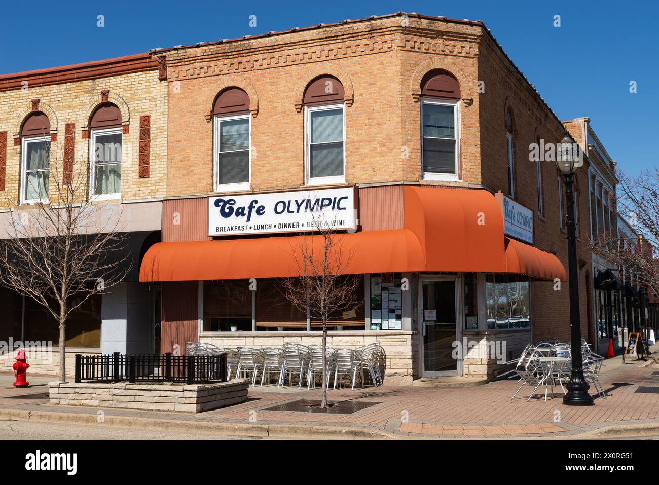 Crystal Lake, Illinois - United States - April 8th, 2024: Downtown ...
