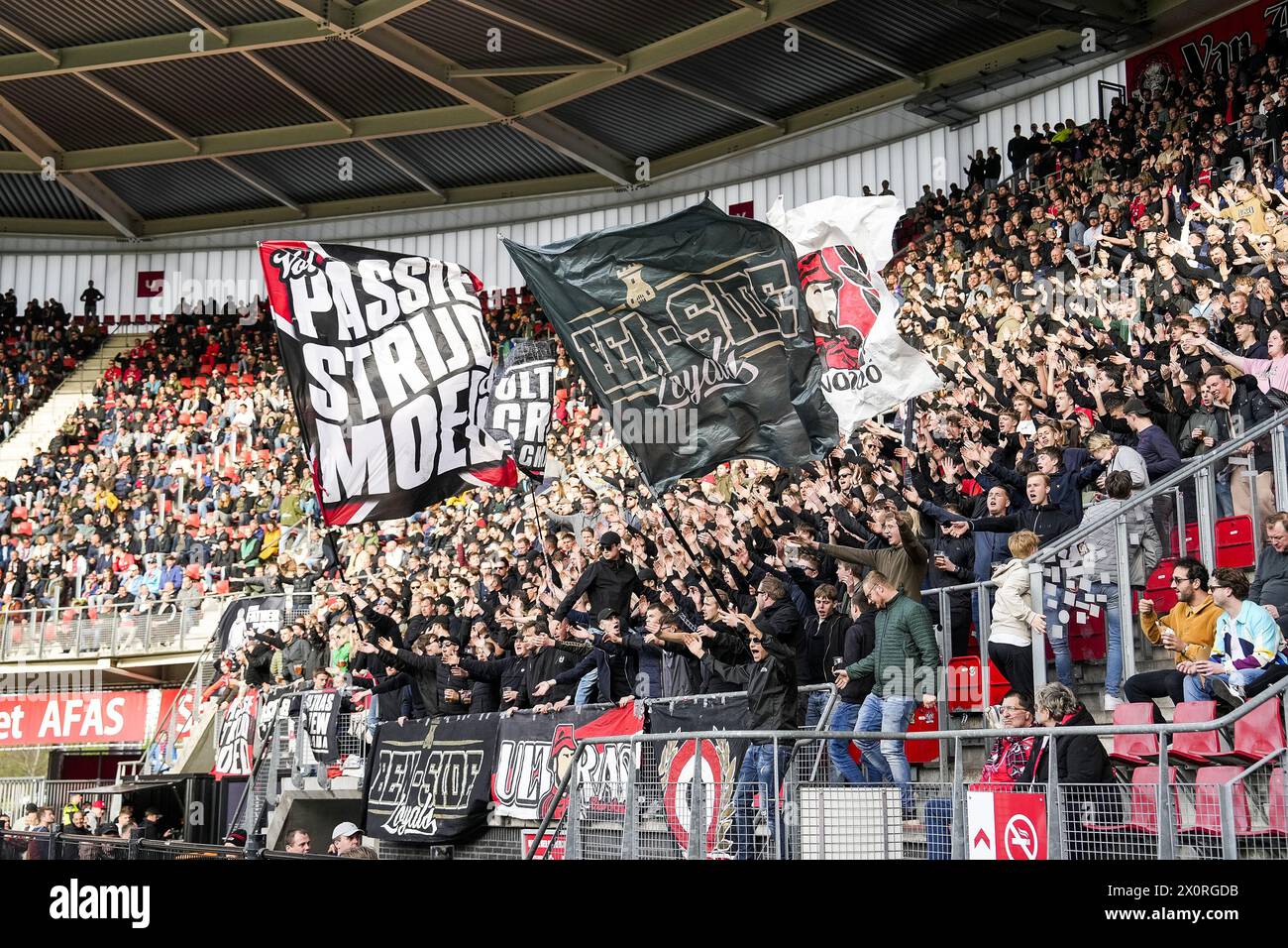 ALKMAAR - AZ fans during the Dutch Eredivisie match between AZ Alkmaar ...