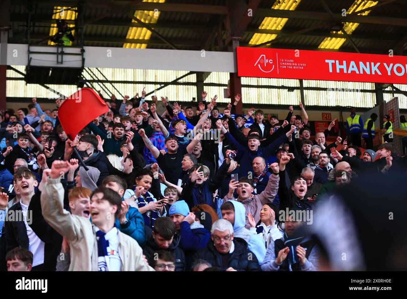 Pittodrie Stadium, Aberdeen, UK. 13th Apr, 2024. Scottish Premiership Football, Aberdeen versus ...