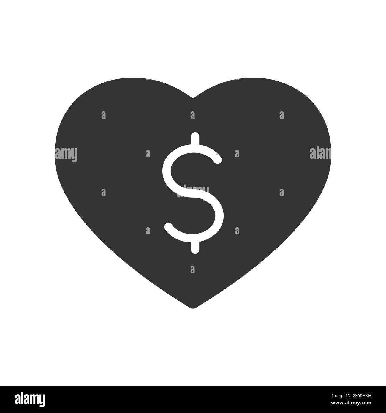 Dollar sign in heart Stock Vector Images - Alamy