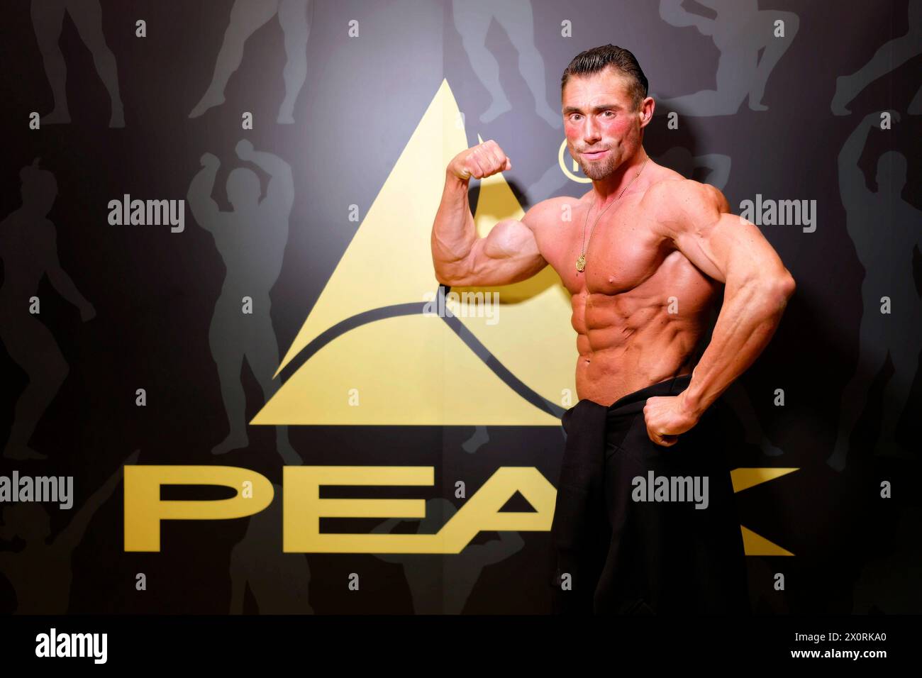 Bodybuilder Chris Baumann auf der Internationalen Leitmesse für Fitness ...