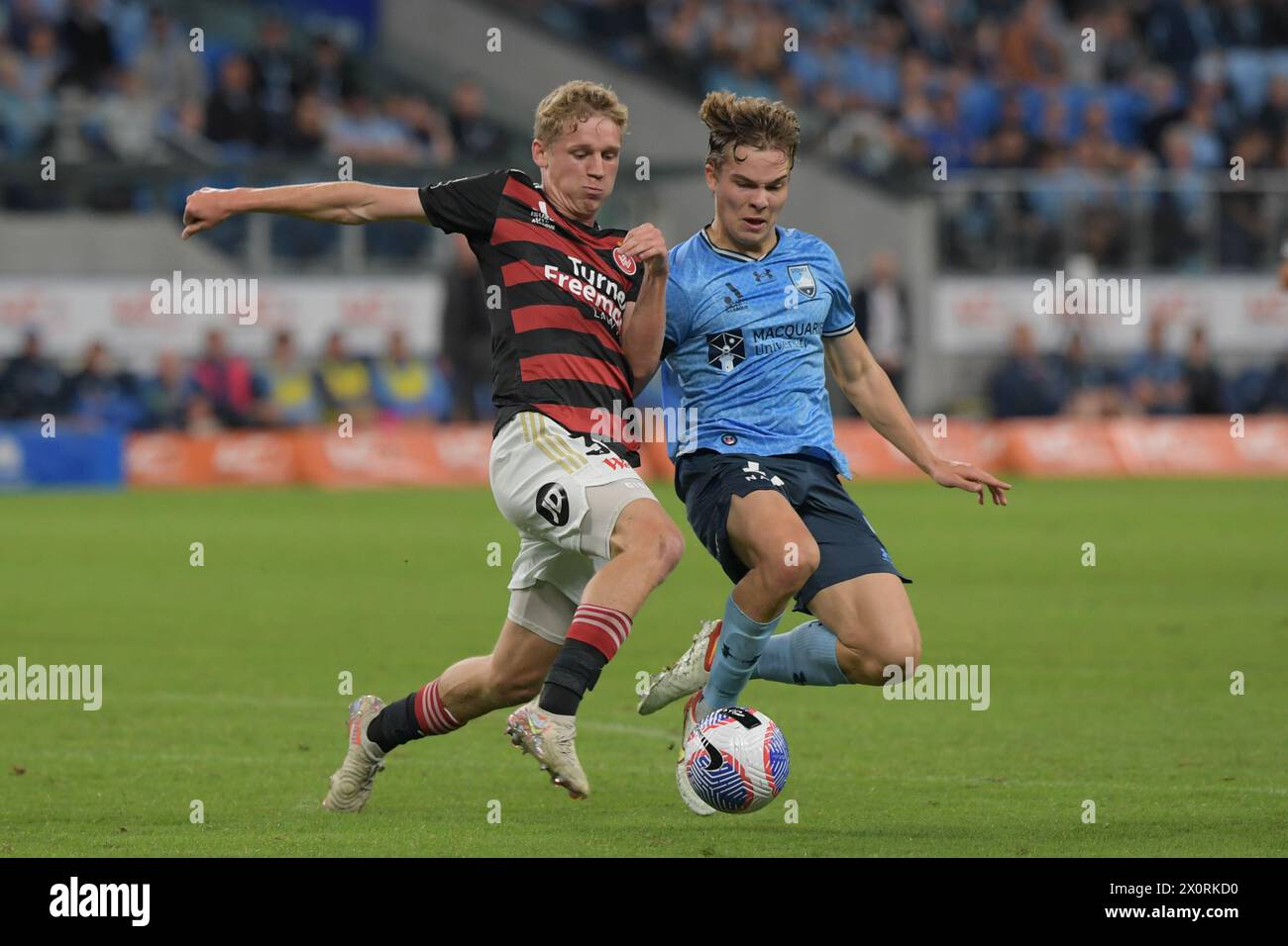 Sydney, Australia. 13th Apr, 2024. Oscar James Moncrieff Priestman (L ...