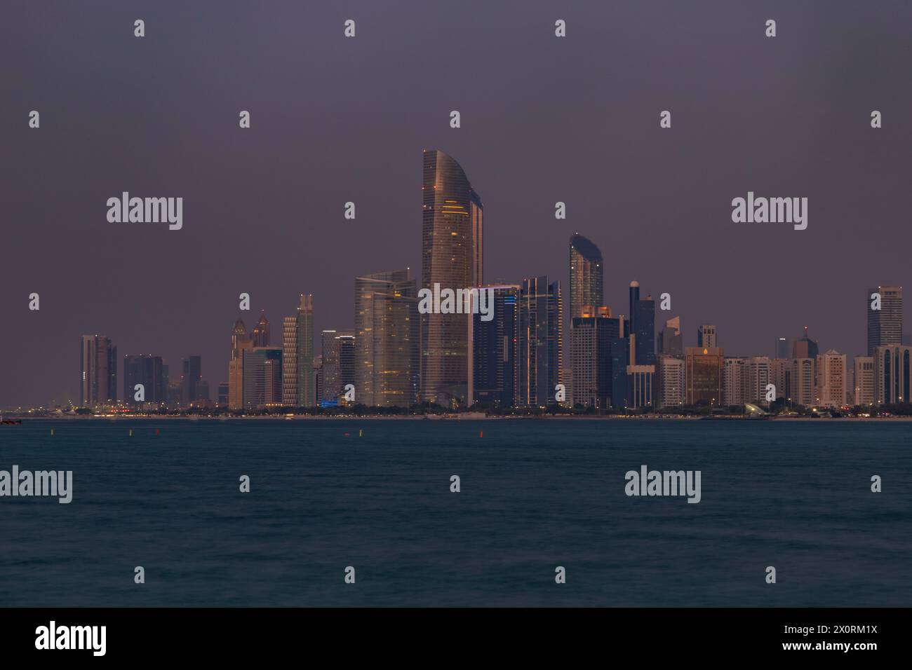 A picture of the Al Markaziyah West buildings, towered by the Landmark ...