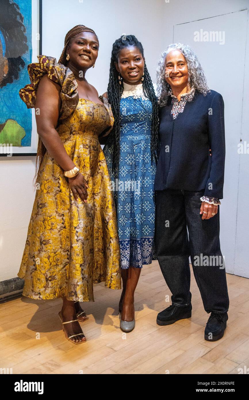London, UK. 13th Apr, 2024. Dentaa Amoateng MBE camera left and GUBA at ...
