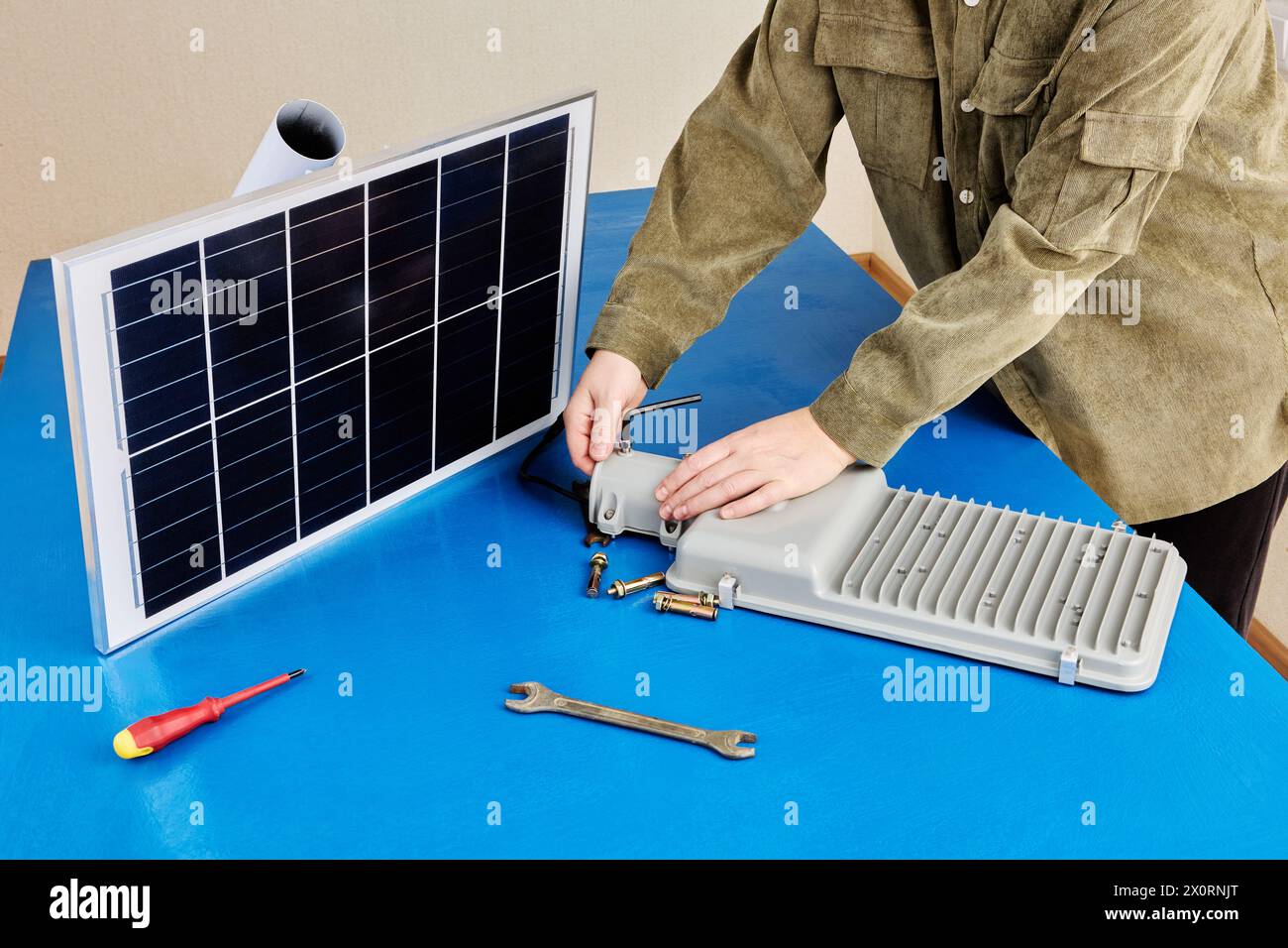 Standalone LED Street Lighting System with solar module for charging ...