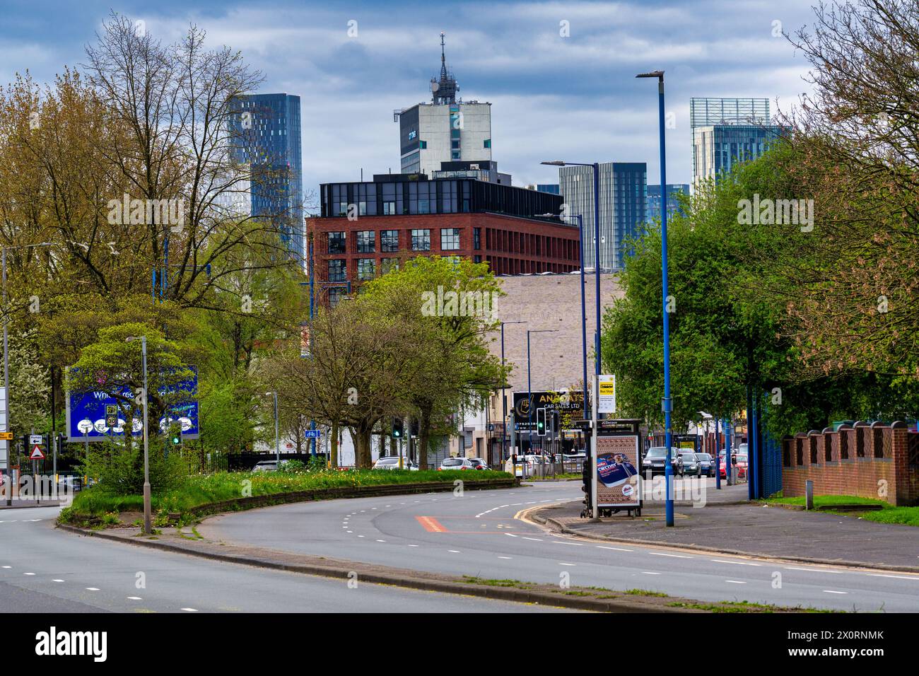 Manchester green quarter aerial hi-res stock photography and images - Alamy