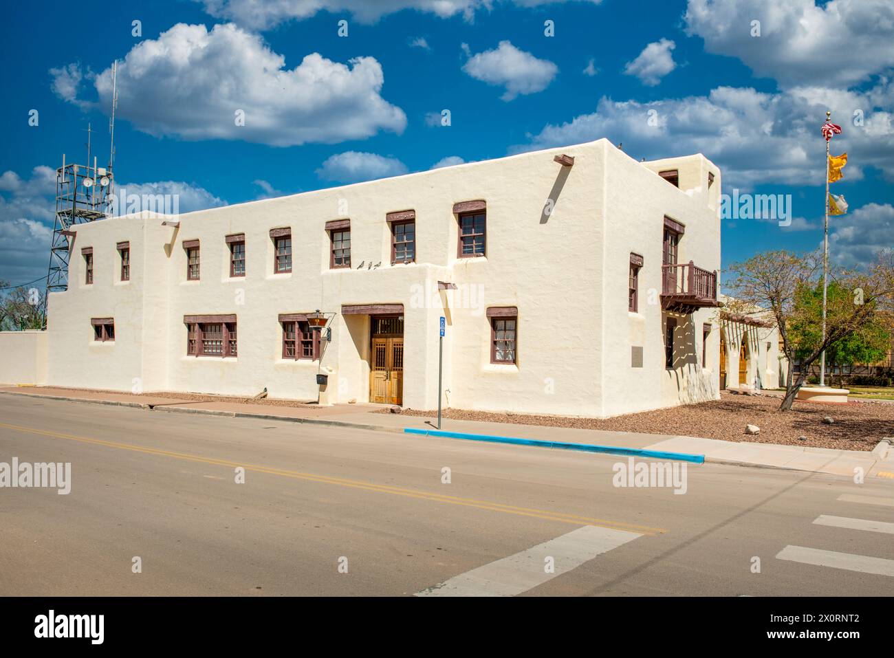 The County Building in downtown Alamogordo, NM - built in the Pueblo ...