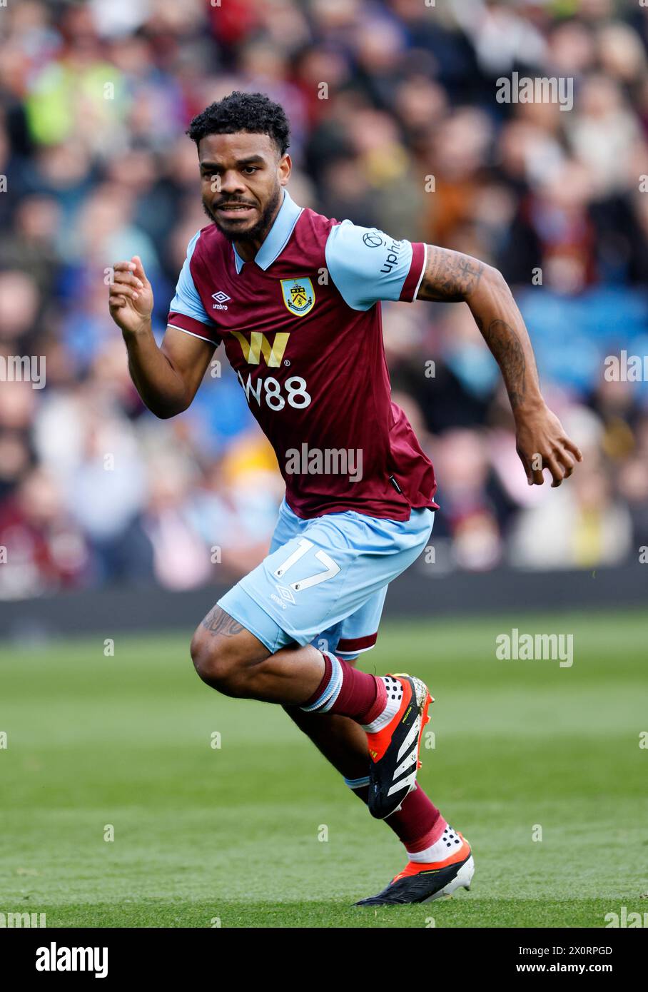 Burnley’s Lyle Foster during the Premier League match at Turf Moor ...