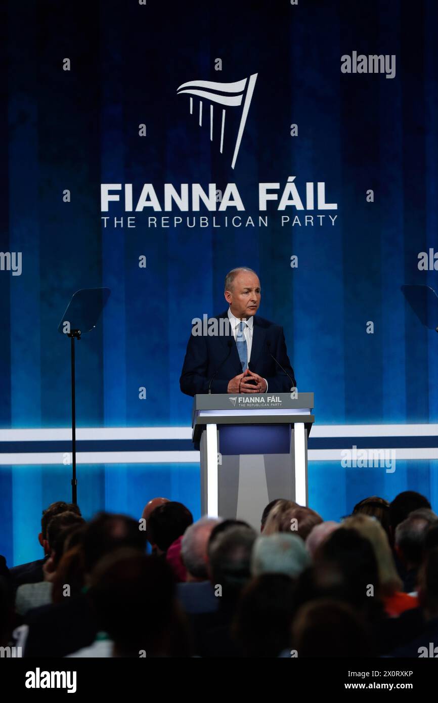 Tanaiste Micheal Martin speaking at the Fianna Fail Ard Fheis, at the ...