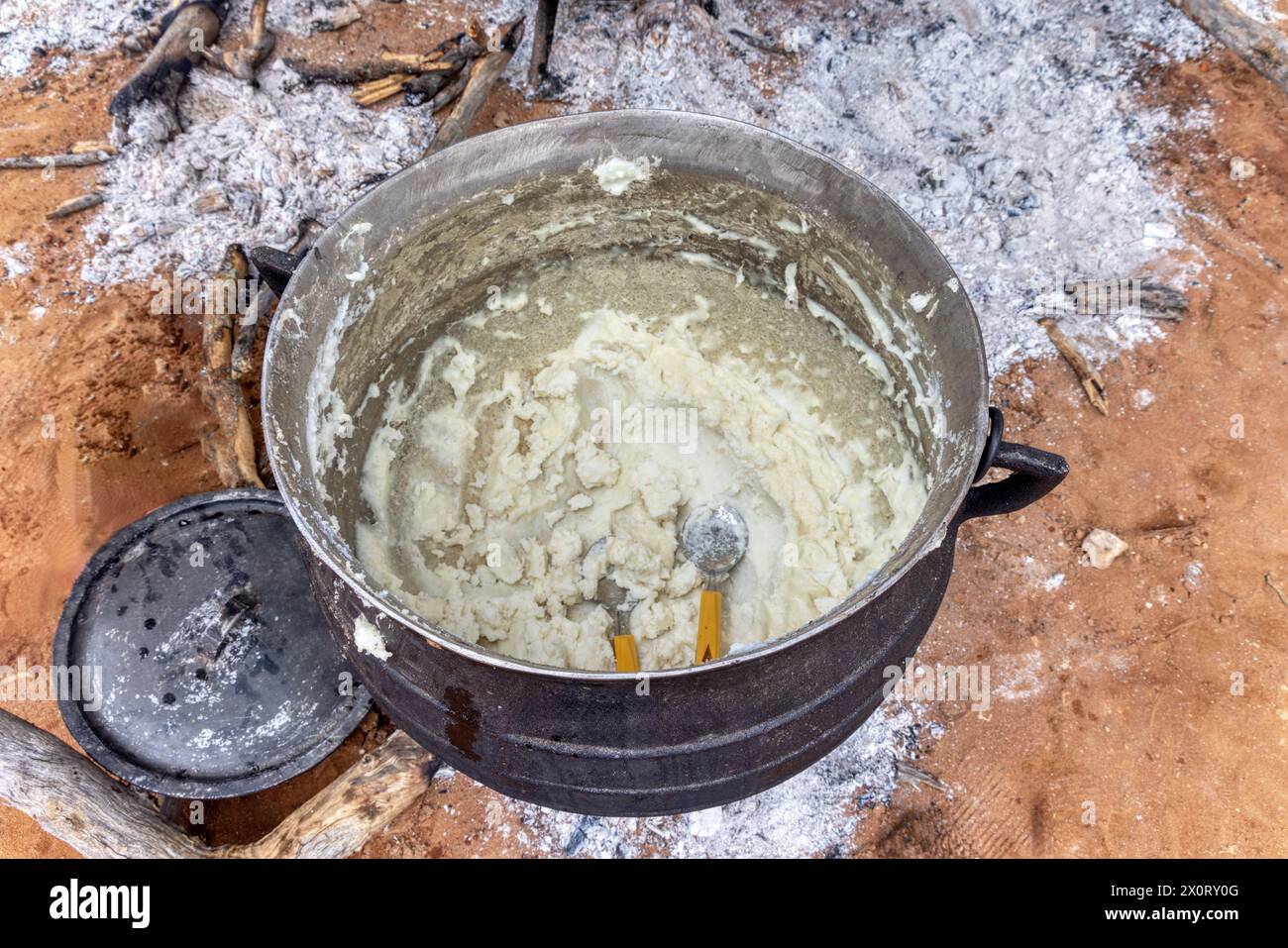cooking pap in large 3 legged pots ,traditional event, outdoors kitchen ... cooking pap in large 3 legged pots ,traditional event, outdoors kitchen ...