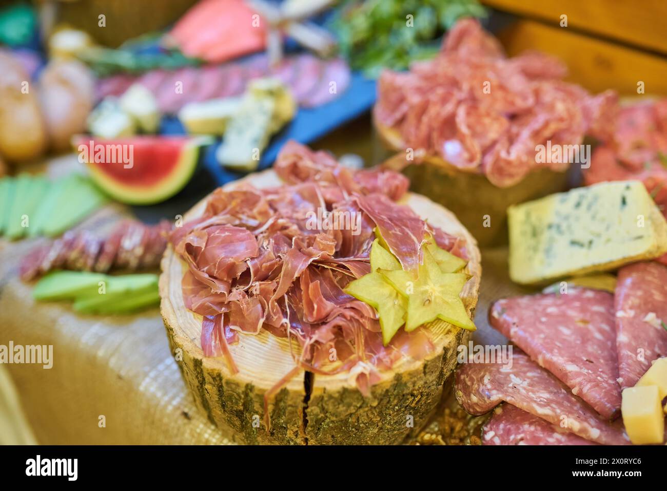 Fancy Hors d'oeuvre Served For Guests Stock Photo - Alamy