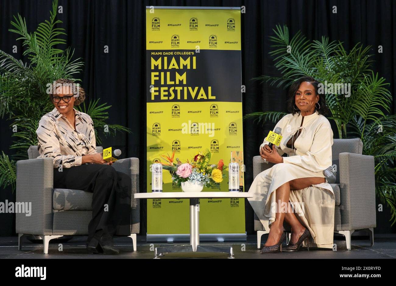 MIAMI, FLORIDA - APRIL 13: Jacqueline Coley and Sheryl Lee Ralph speak ...