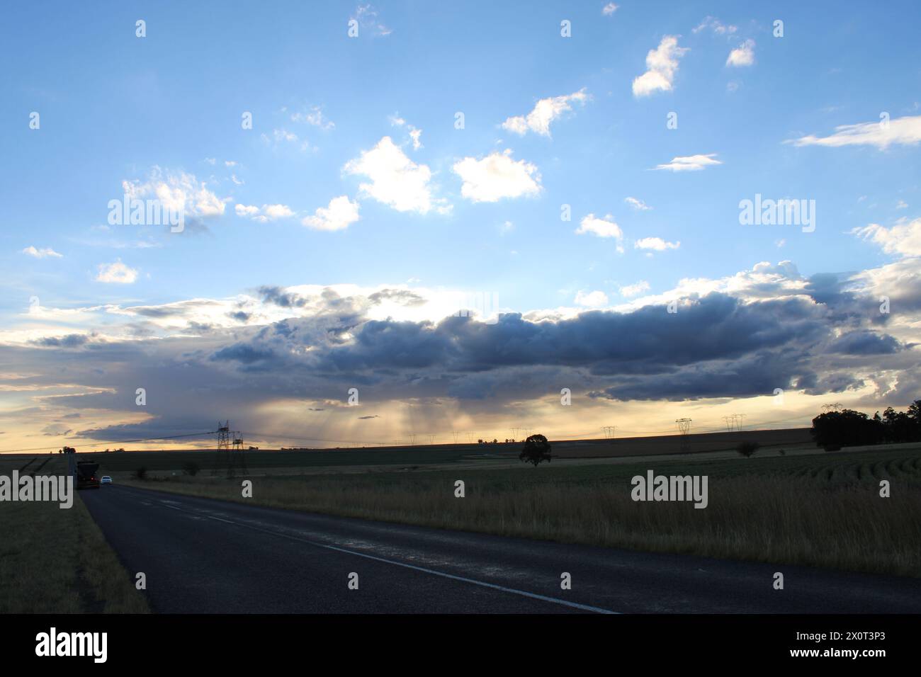 Beautiful African Sunsets sky taken in the Lowveld Mpumalanga. Golden ...