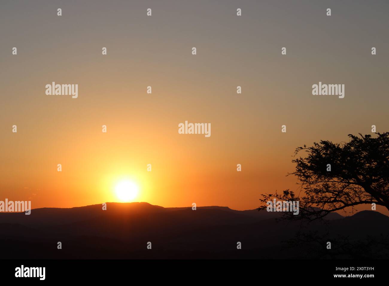 Beautiful African Sunsets sky taken in the Lowveld Mpumalanga. Golden ...