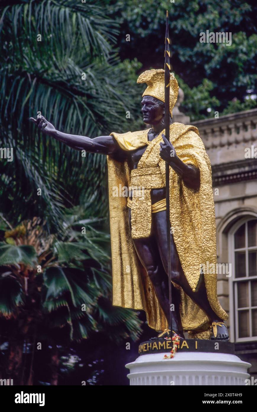 Oahu, Hawaii, USA - King Kamehameha I Statue, Honolulu Stock Photo - Alamy