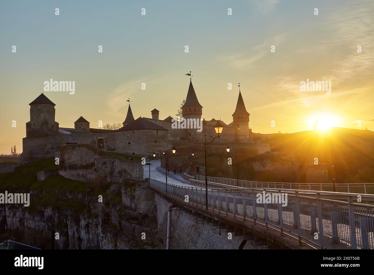 Old Castle medieval castle town of Kamenetz-Podolsk, Ukraine is one of ...