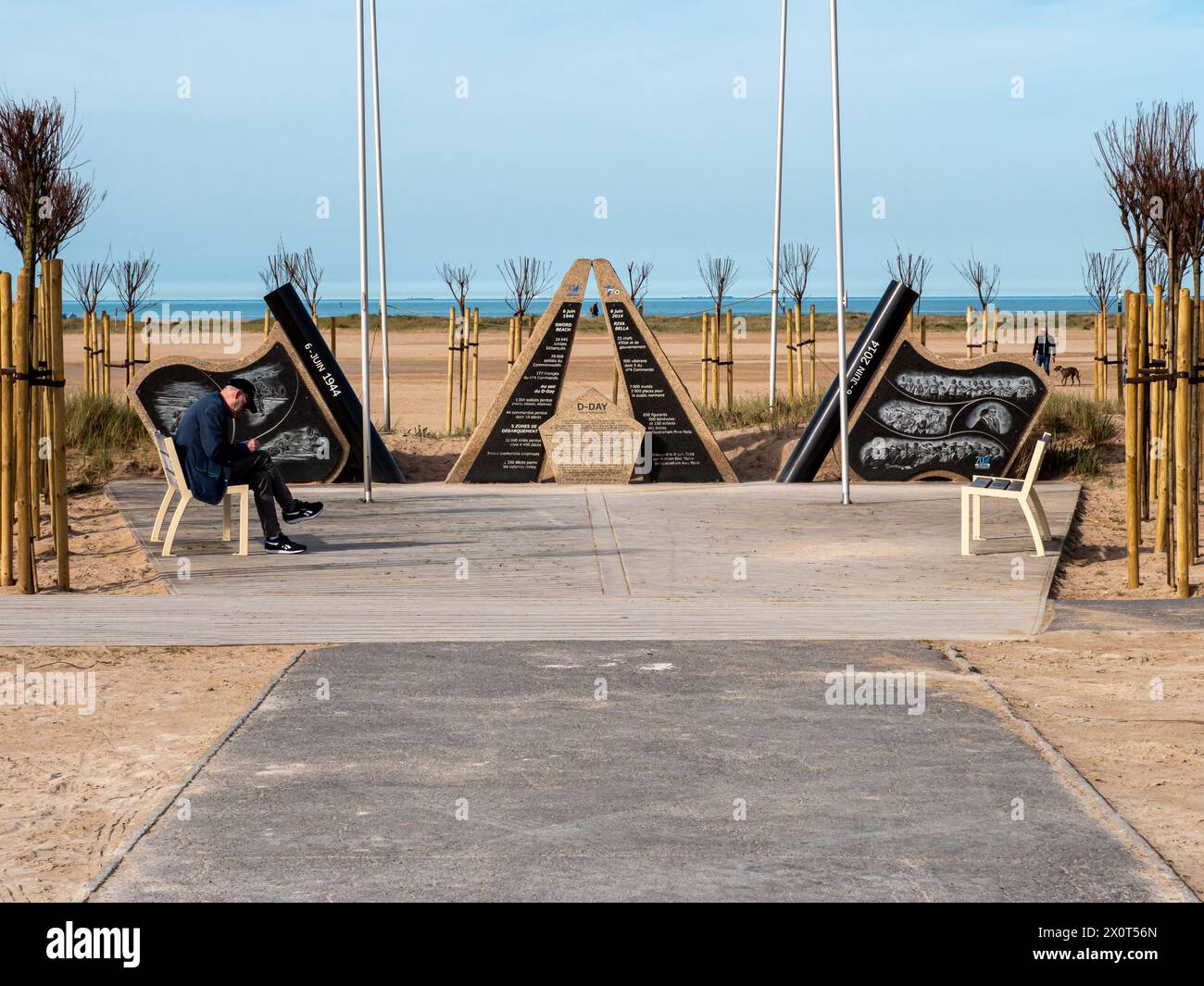 Ouistreham, France Normandy April 12, 2024. World War 2 memorial on ...
