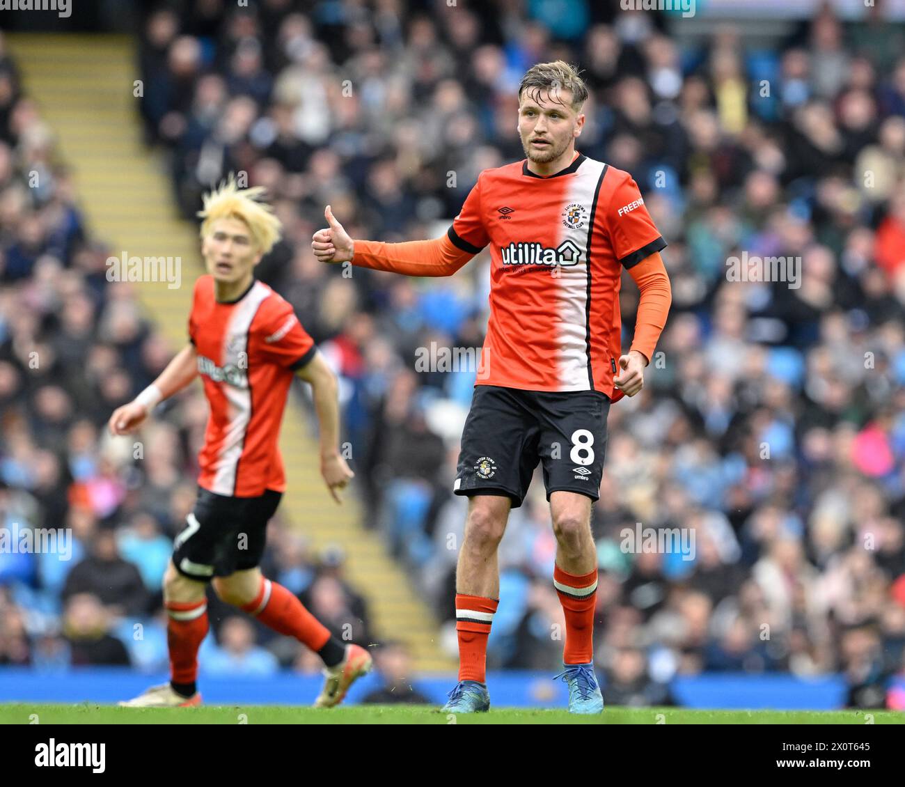 Luke Berry of Luton Town, during the Premier League match Manchester ...