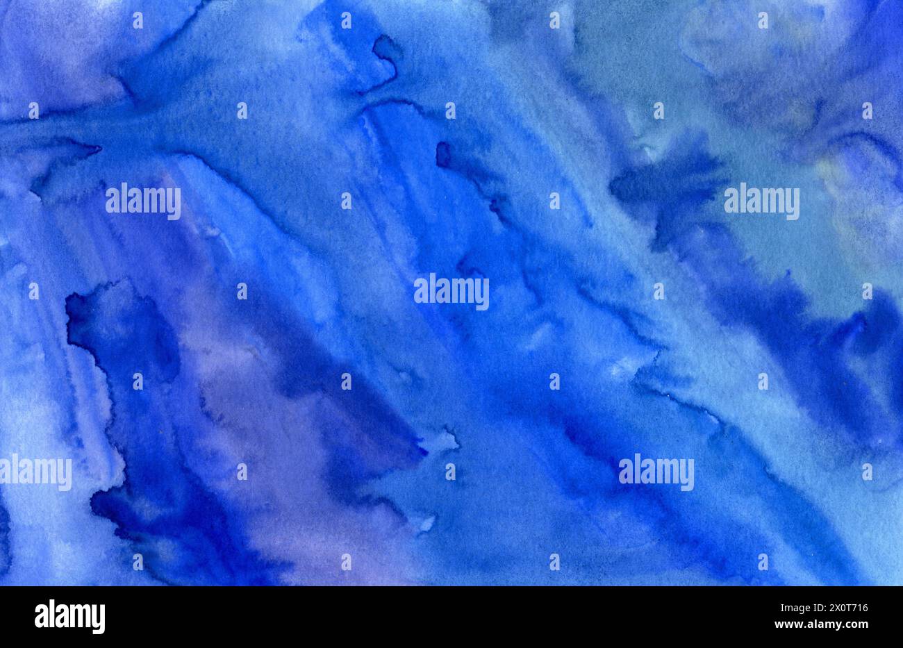 Close up of a vibrant blue sea watercolor background. Hand drawn ...