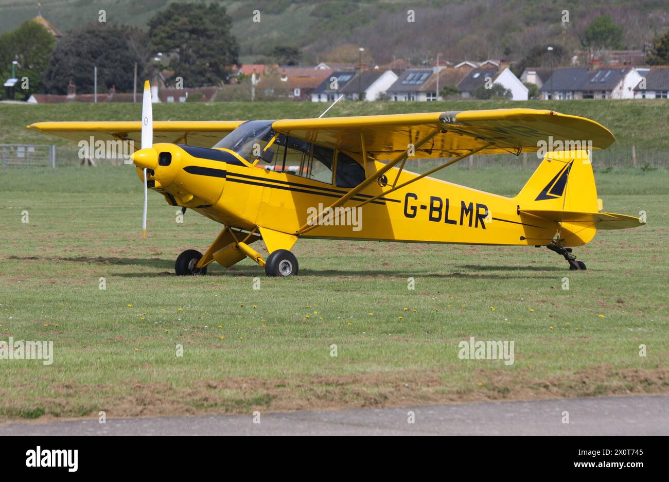 A Piper PA-18 Super Cub at Brighton City Airport Stock Photo - Alamy
