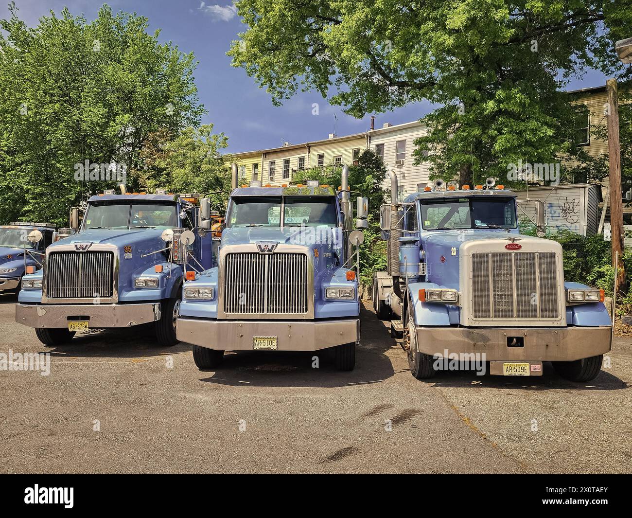 New York City, USA - May 09, 2023: kenworth western star picker truck ...
