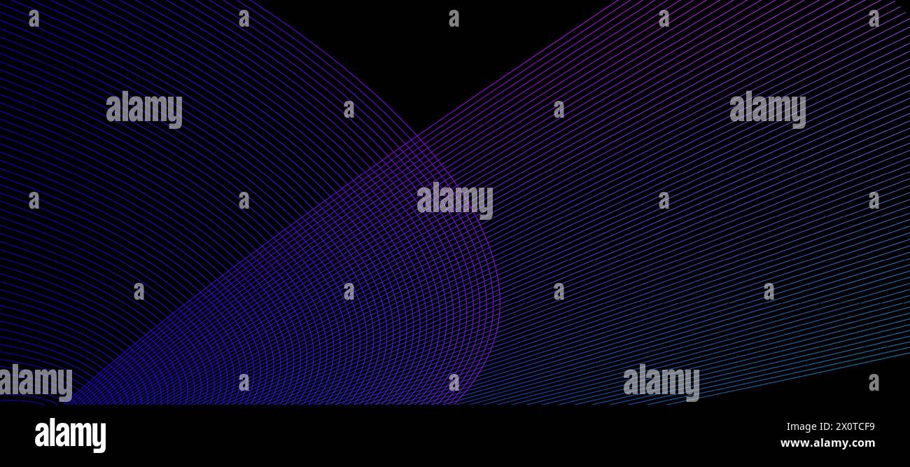 colorful motion sound wave on a dark background. Vector illustration ...